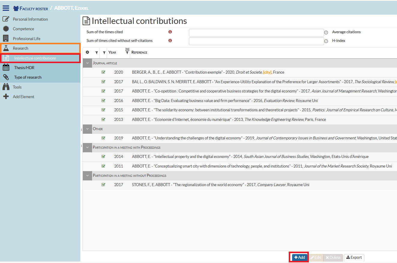 RimaOne | software editor | Add intellectual contributions