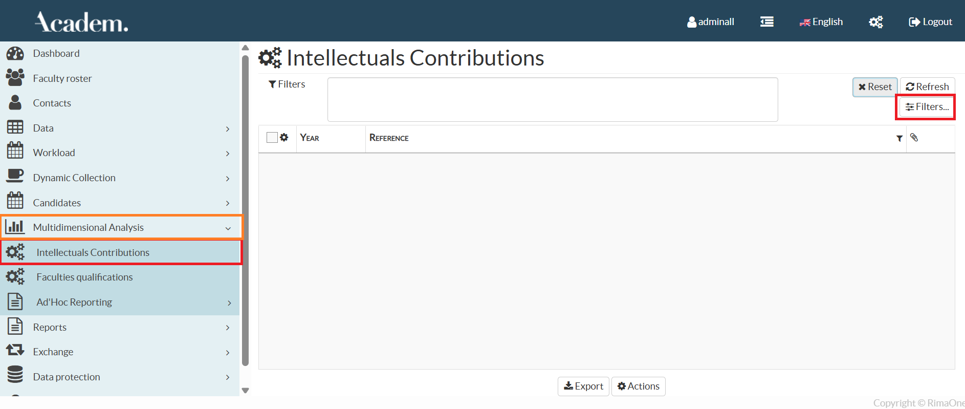 RimaOne | software editor | Analyse Intellectual Contributions